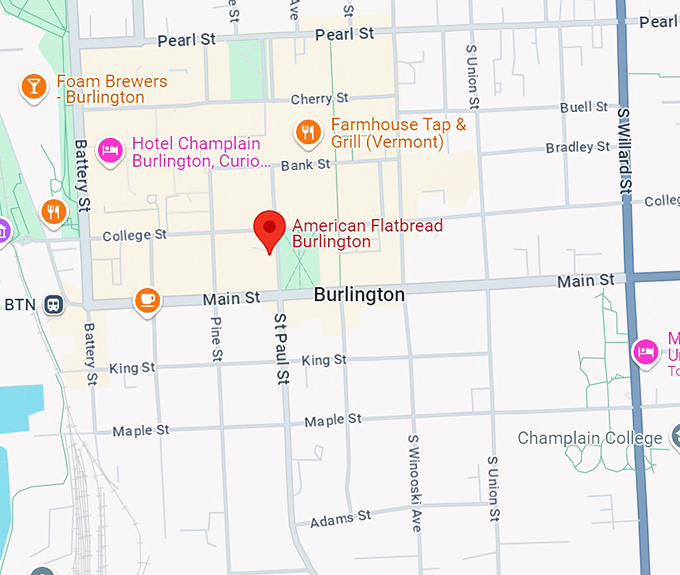 american flatbread burlington 10 map