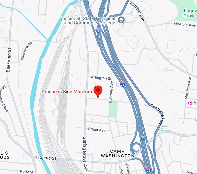 american sign museum 10 map