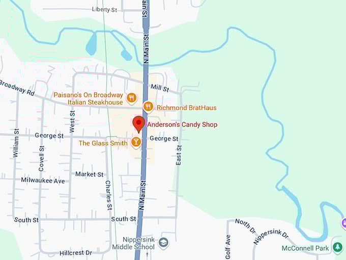 anderson's candy shop 10 map