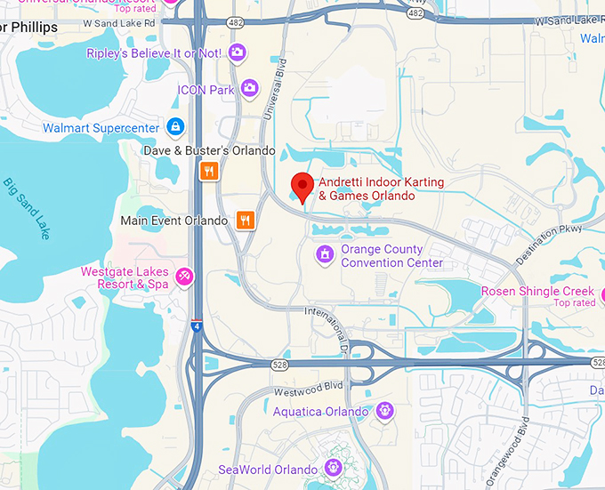 andretti indoor karting & games orlando 10 map