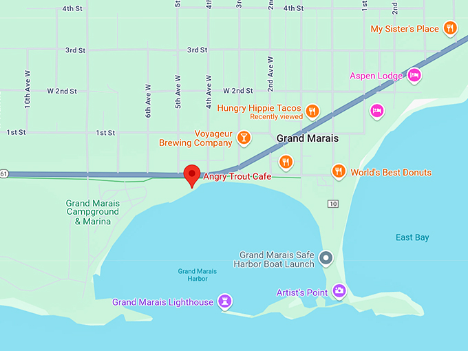 angry trout cafe 10 map