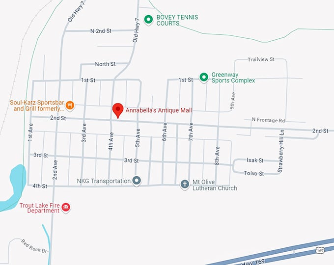 annabella&rsquo;s antique mall 10 map