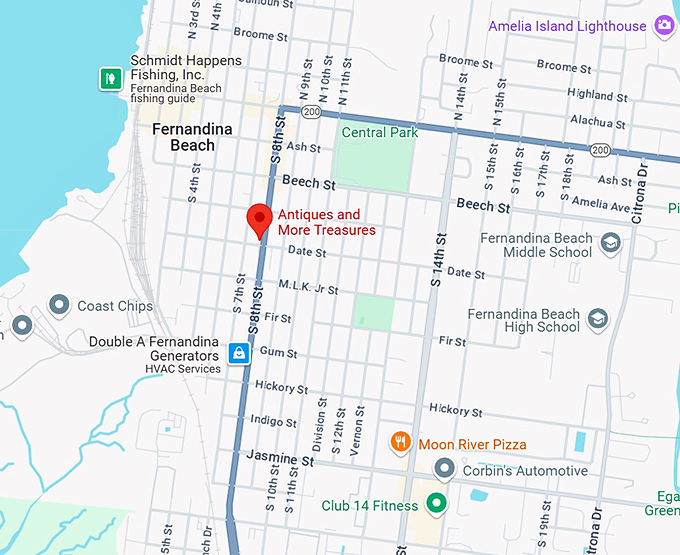 antiques and more treasures inc 10 map