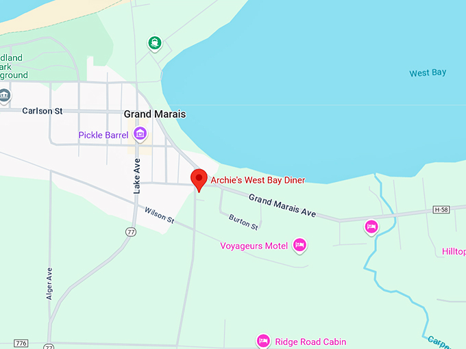 archie's west bay diner 10 map