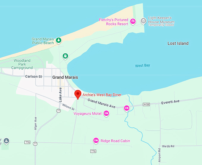 archie's west bay diner 11 map