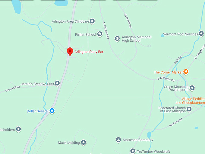 arlington dairy bar 10 map
