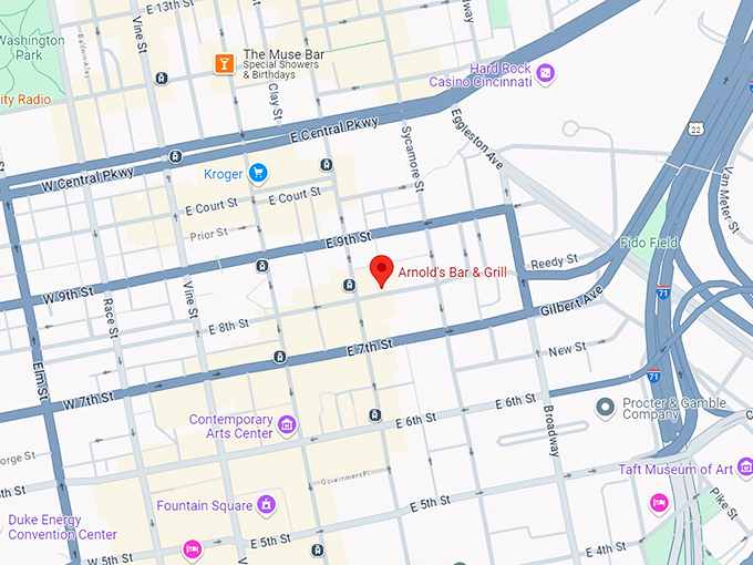 arnold's bar & grill 10 map