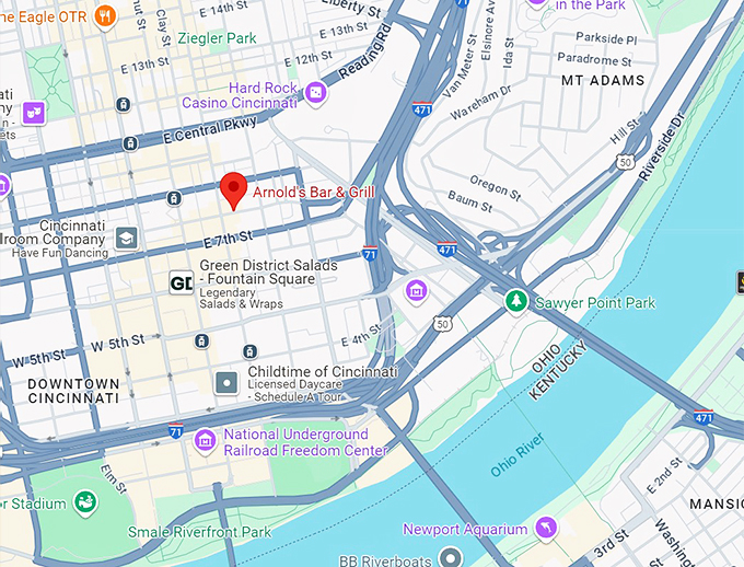arnold's bar & grill map