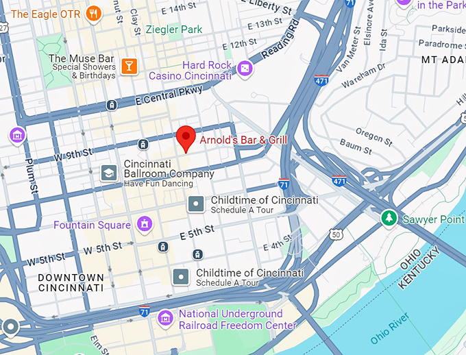 arnold's bar & grill 10 map