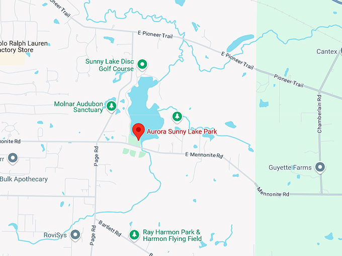 aurora sunny lake park 10 map