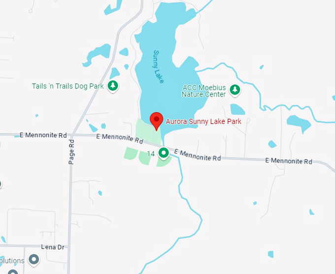 aurora sunny lake park 10 map