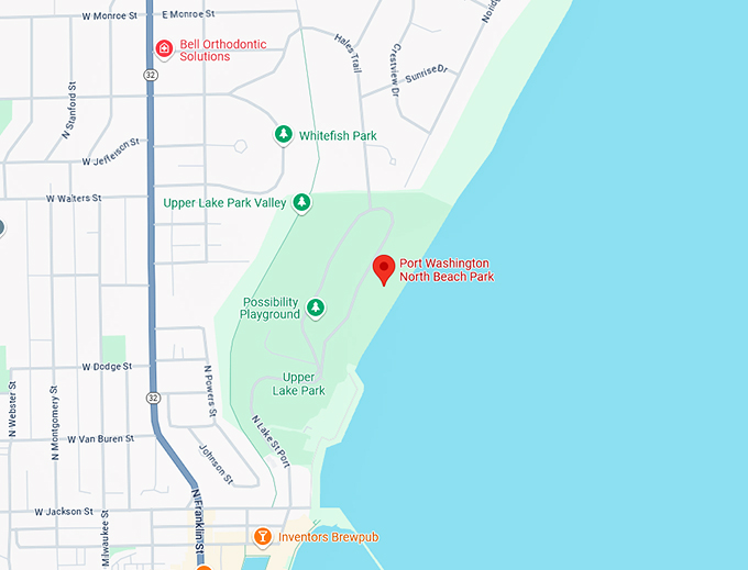 beach at port washington north beach park 10 map