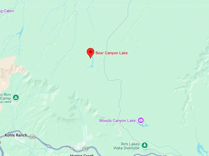 bear canyon lake 10 map