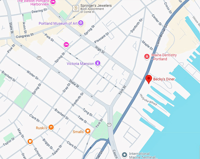 becky's diner 10 map