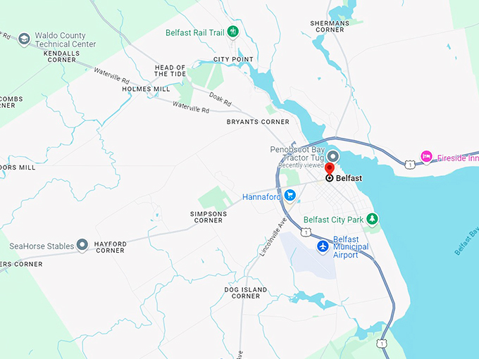 belfast, maine 10 map