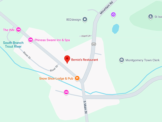 bernie's restaurant 10 map