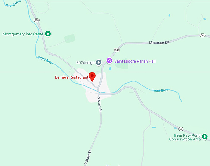 bernie's restaurant 10 map