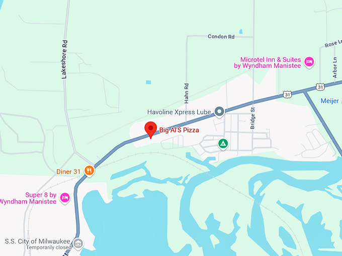 big al's pizza 10 map