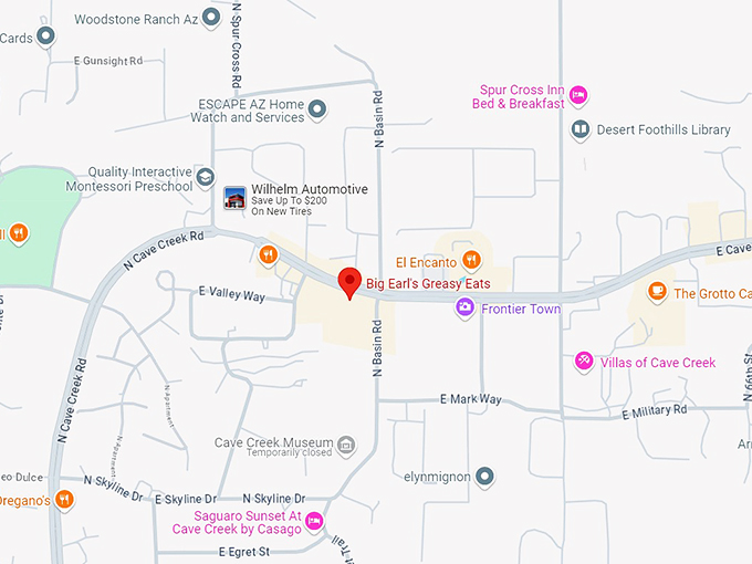 big earl's greasy eats 10 map