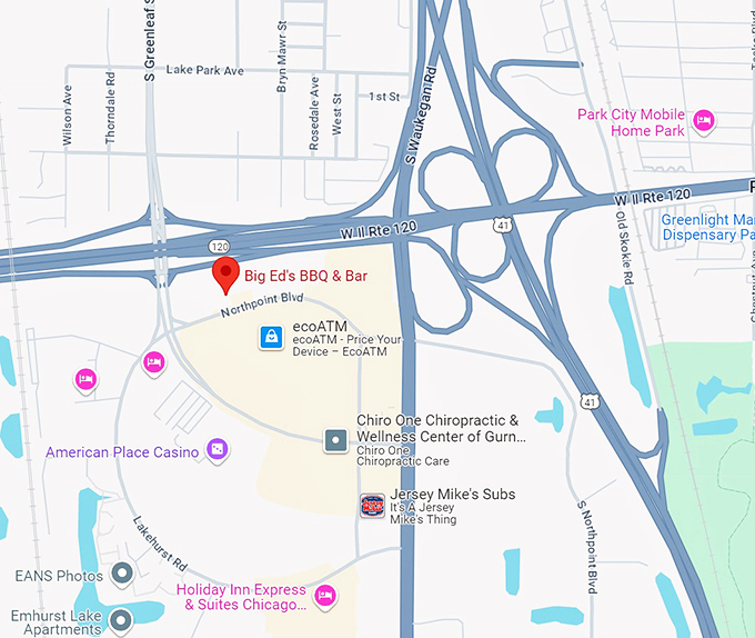 big ed's bbq & bar 10 map