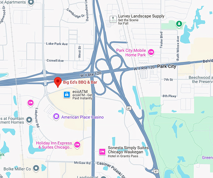 big ed's bbq & bar map