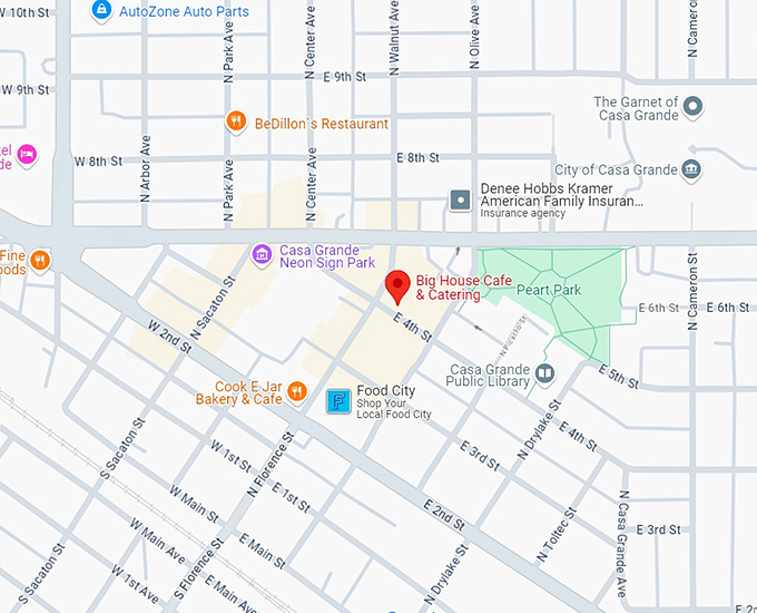 big house cafe & catering 10 map