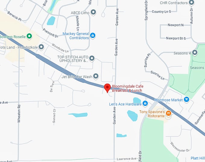 bloomingdale cafe breakfast & lunch 10 map