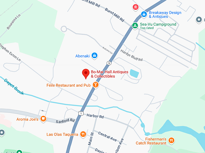 bo mar hall antiques & collectibles map