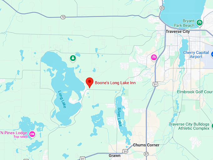 boone's long lake inn 10 map