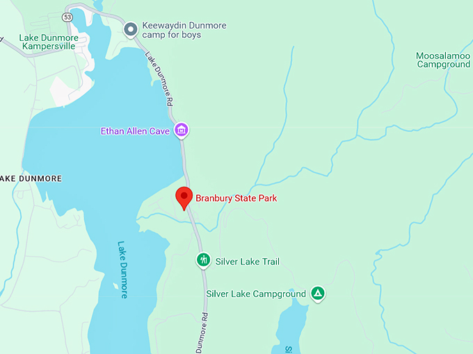 branbury state park 10 map