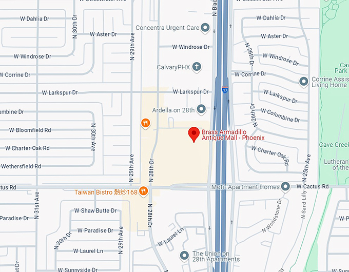 brass armadillo antique mall 10 map
