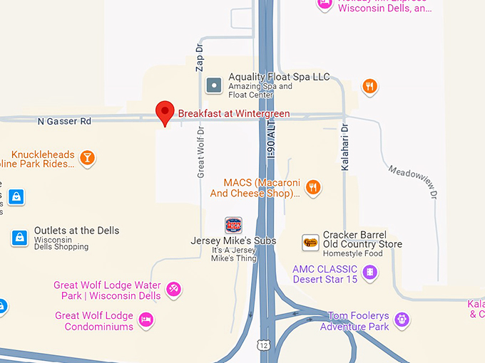 breakfast at wintergreen 10 map