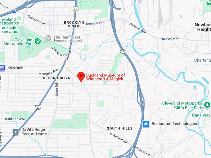 buckland museum of witchcraft & magick 10 map