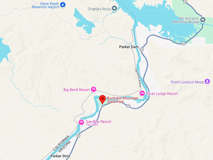 buckskin mountain state park 10 map