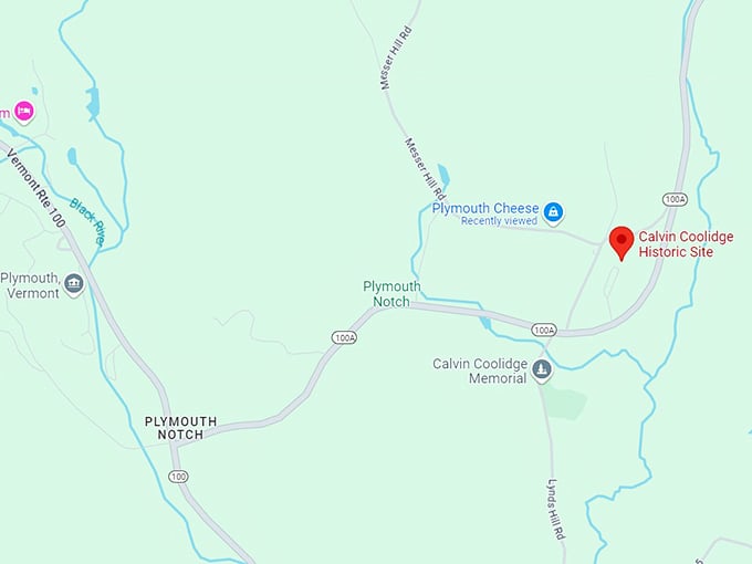 calvin coolidge historic site 10 map