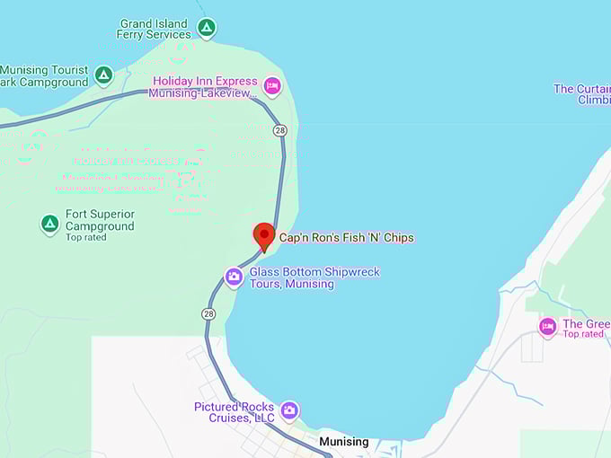 cap'n ron's fish 'n' chips 10 map
