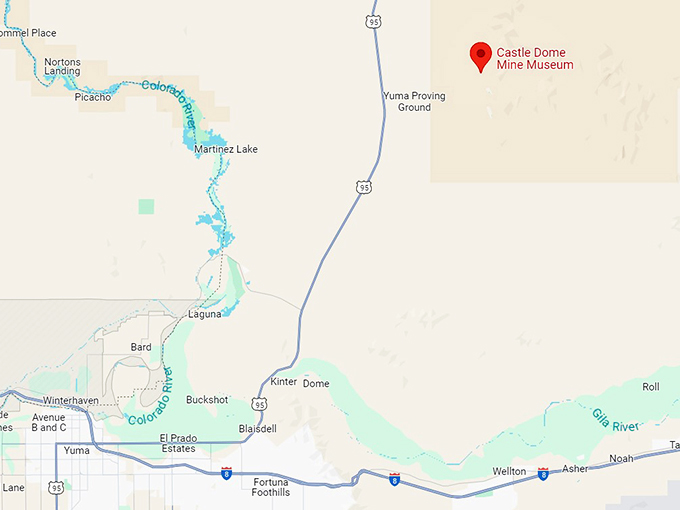 castle dome mine museum 10 map