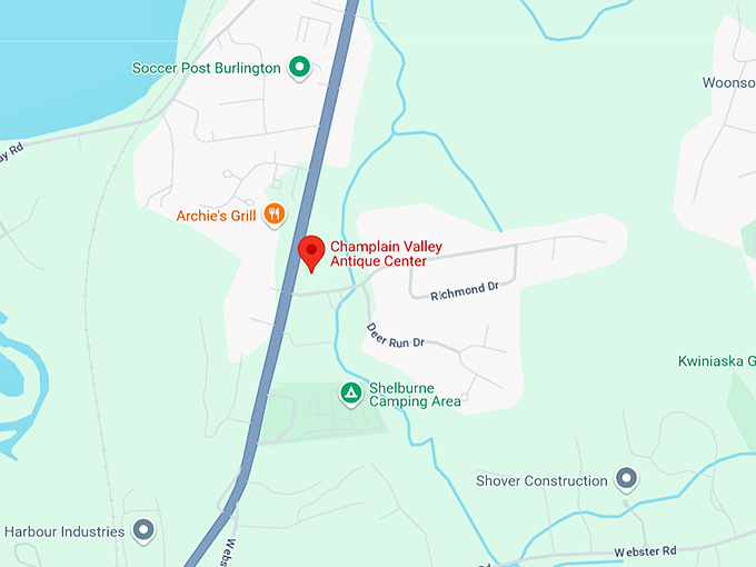 champlain valley antique center 10 map