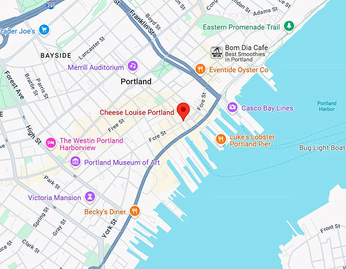 cheese louise portland map