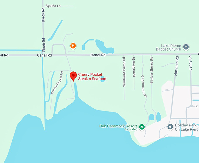 cherry pocket steak & seafood 10 map