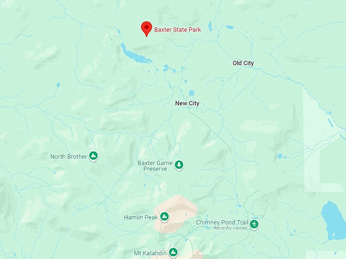 chimney pond in baxter state park 10 map
