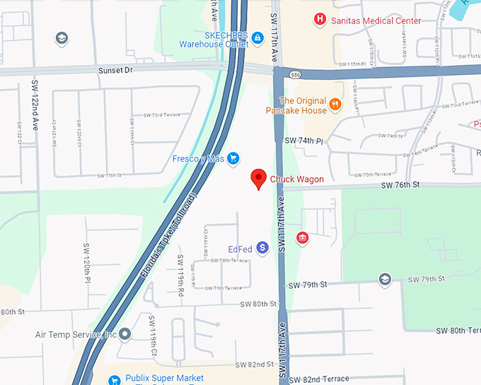 chuck wagon restaurant 10 map