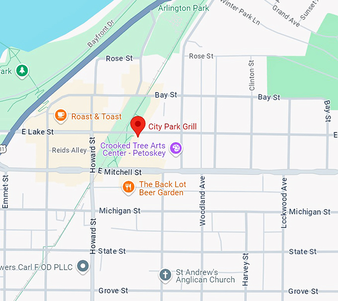 city park grill 10 map