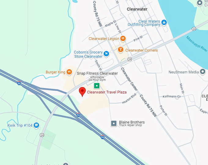 clearwater travel plaza map