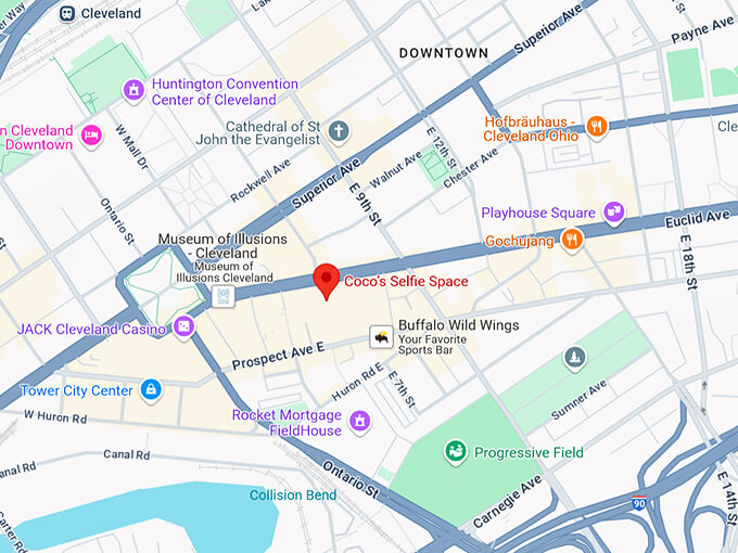 coco&rsquo;s selfie space 10 map