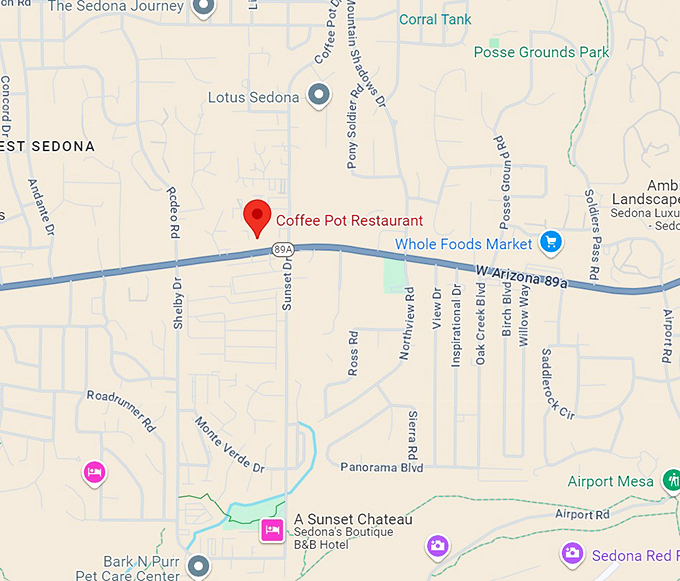 coffee pot restaurant 10 map