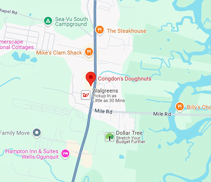 congdon's doughnuts map