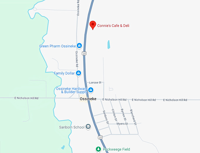 connie&rsquo;s cafe 10 map