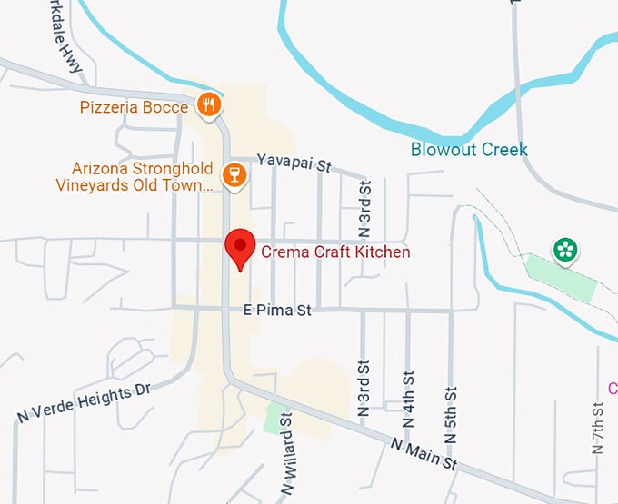 crema craft kitchen 10 map