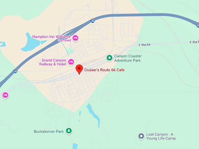 cruiser's route 66 cafe 10 map